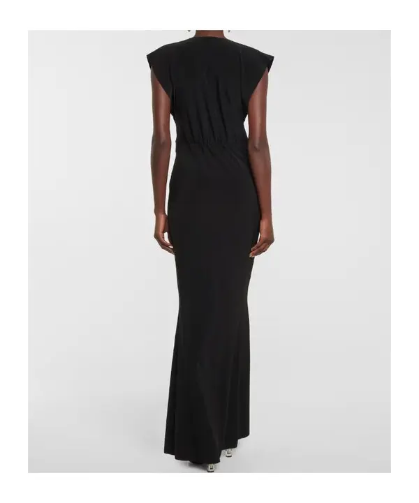 Norma Kamali V-neck Maxi Gown