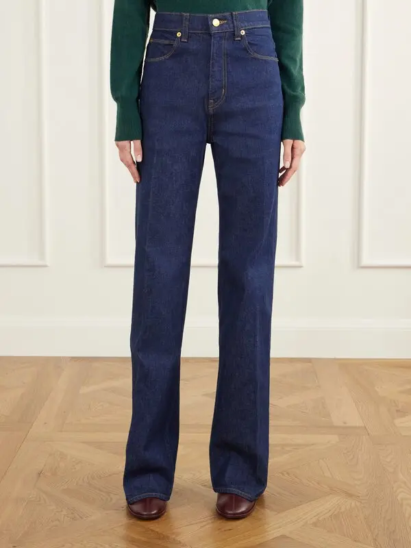 JAMIE HALLER The Crease High-rise Flared Jeans