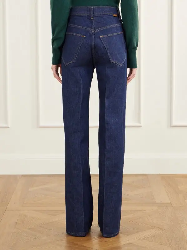 JAMIE HALLER The Crease High-rise Flared Jeans
