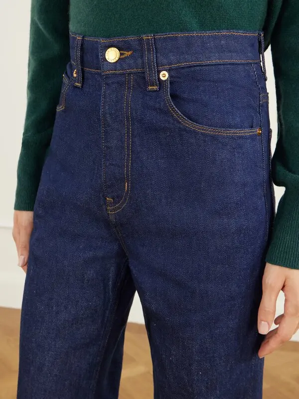 JAMIE HALLER The Crease High-rise Flared Jeans