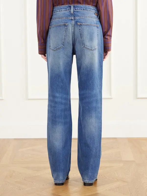 JAMIE HALLER The Chic Straight Mid-rise Jeans
