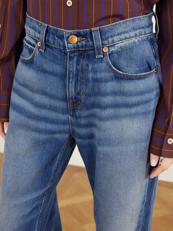 JAMIE HALLER The Chic Straight Mid-rise Jeans