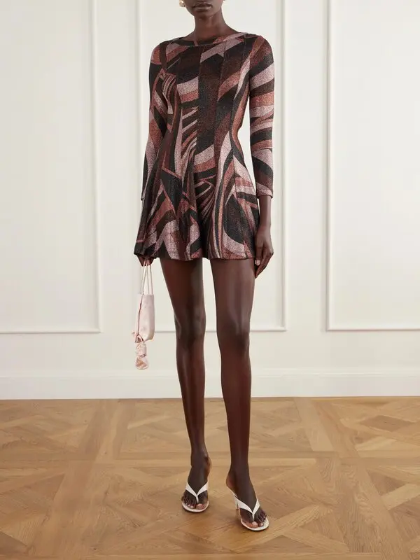Emilio Pucci Printed Stretch-jersey Mini Dress