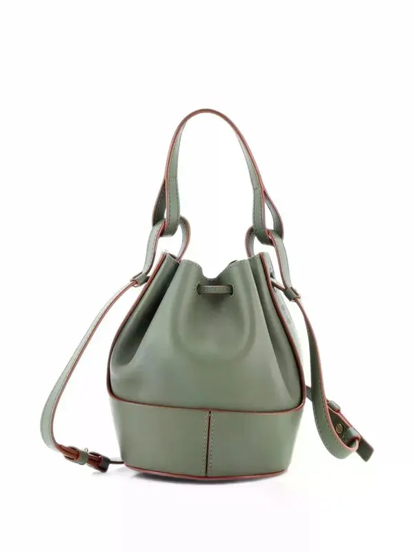 Loewe Balloon Leather Mini Bucket Bag - Green