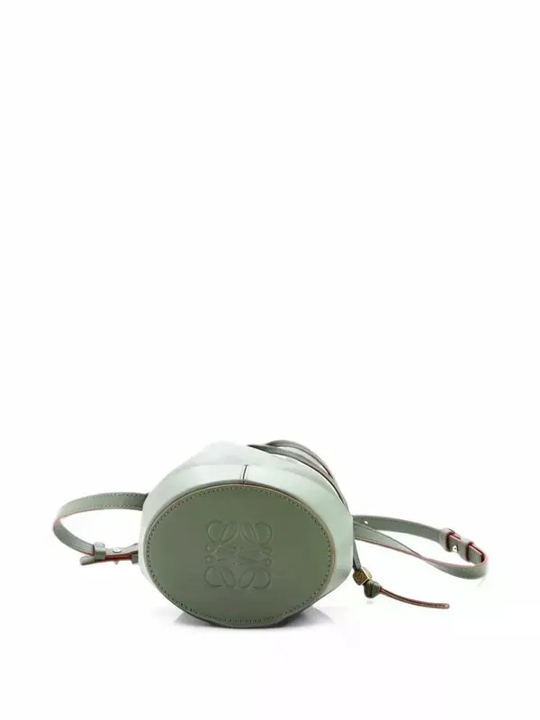 Loewe Balloon Leather Mini Bucket Bag - Green