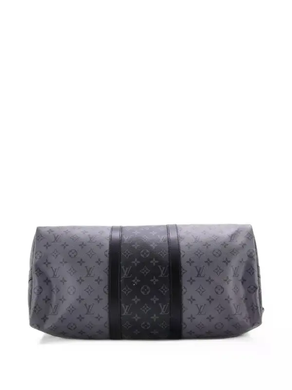 LOUIS VUITTON Keepall Bandouliere Bag Reverse Monogram Eclipse Canvas 50 Travel Bag