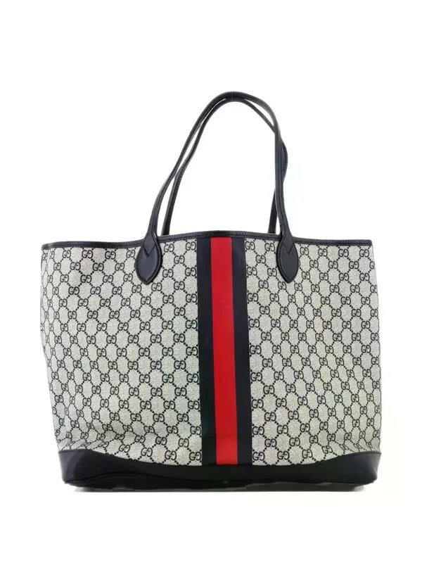 Gucci Ophidia Open Shopping Gg Coated Canvas Large Tote Bag
