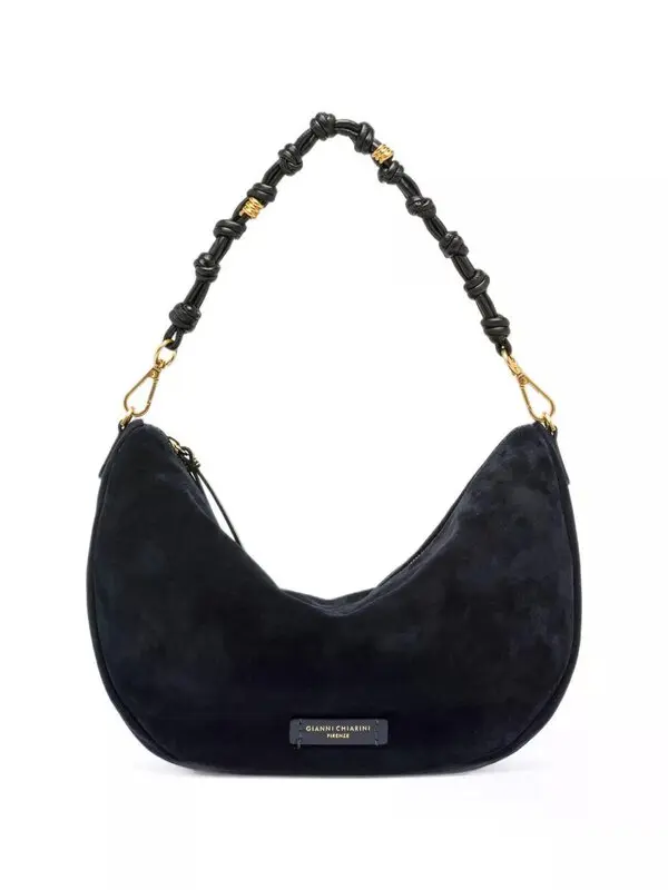 GIANNI CHIARINI Medium Cleo Knotted-handle Suede Tote Bag - Blue