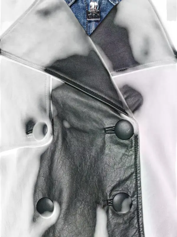 Armani Exchange Double-breasted Leather Jacket