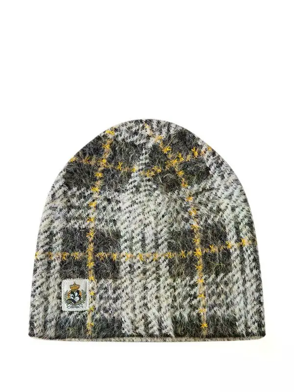 BIRTH OF ROYAL CHILD Check Mohair Beanie Hat - Multicolour