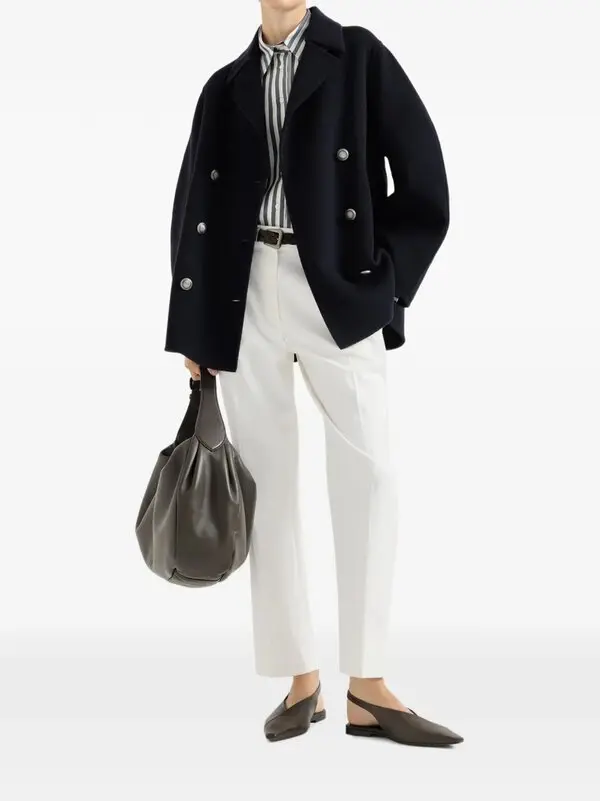 Brunello Cucinelli Wide Stripe Silk Poplin Shirt