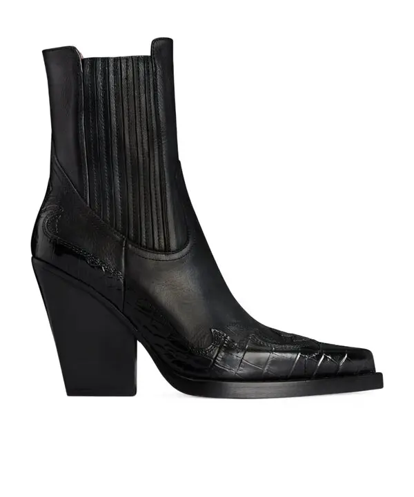 Paris Texas Embroidered High-heeled Ankle Boots
