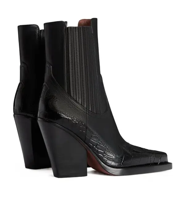 Paris Texas Embroidered High-heeled Ankle Boots