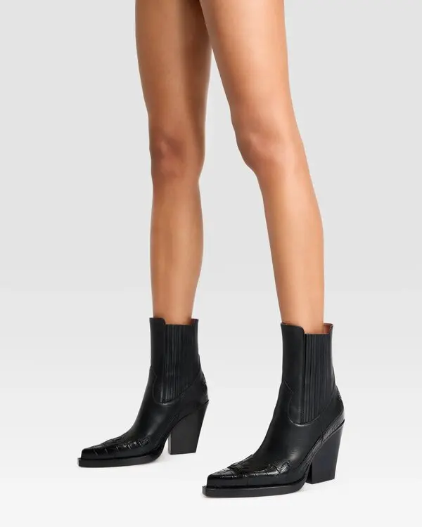 Paris Texas Embroidered High-heeled Ankle Boots