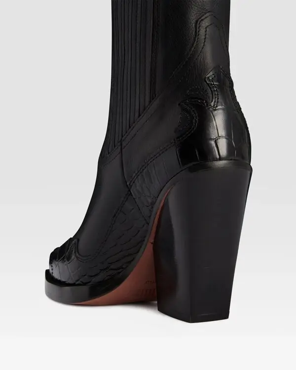 Paris Texas Embroidered High-heeled Ankle Boots