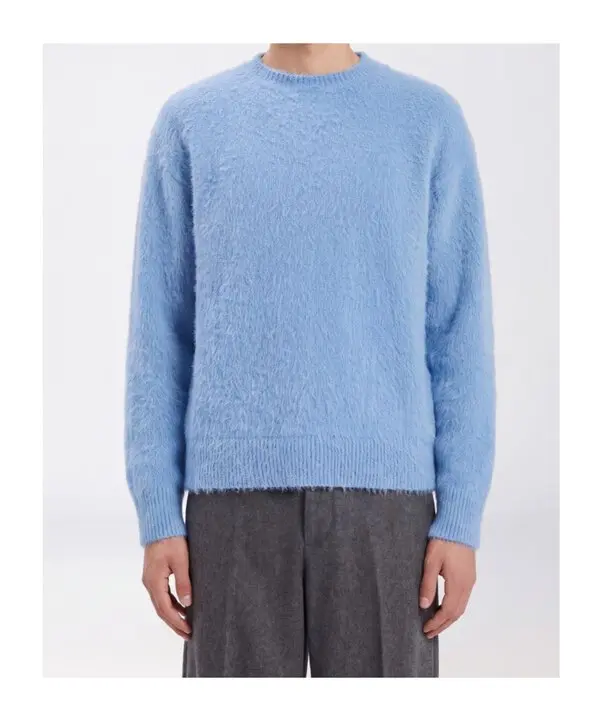 ROBERTO COLLINA Textured Crewneck Knitted Sweater