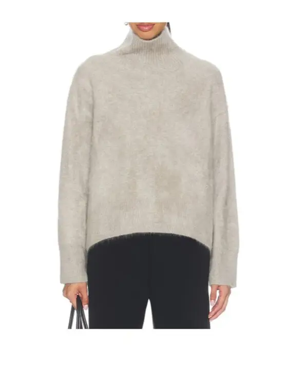 Soft Goat Brushed High Neck Knitted Sweater