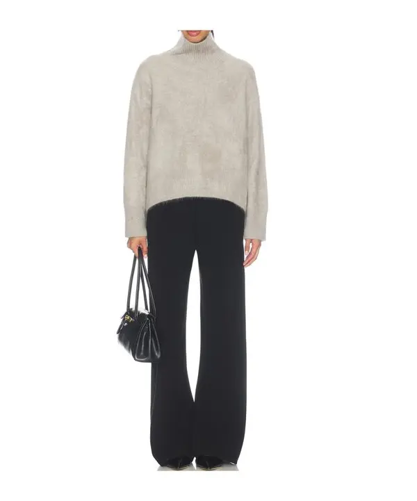 Soft Goat Brushed High Neck Knitted Sweater
