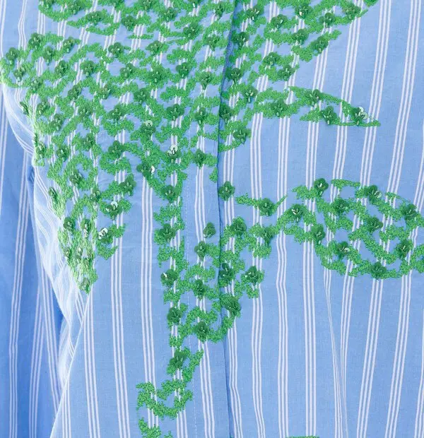 Essentiel Antwerp Kdot Embroidered Striped Shirt