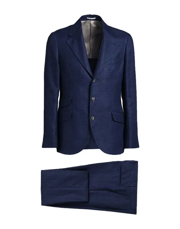 Brunello Cucinelli Suit Slate Size Linen, Wool, Silk