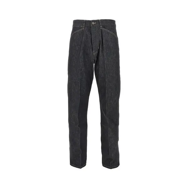 LEMAIRE Straight Leg Denim Pants - Black