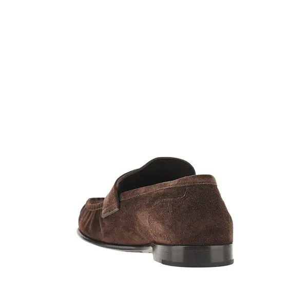 JIMMY CHOO Ellis' Suede Leather Loafers - Brown