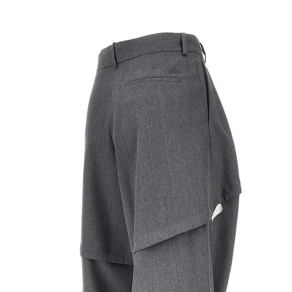 Loewe Wide Leg Panneled Wool Pants
