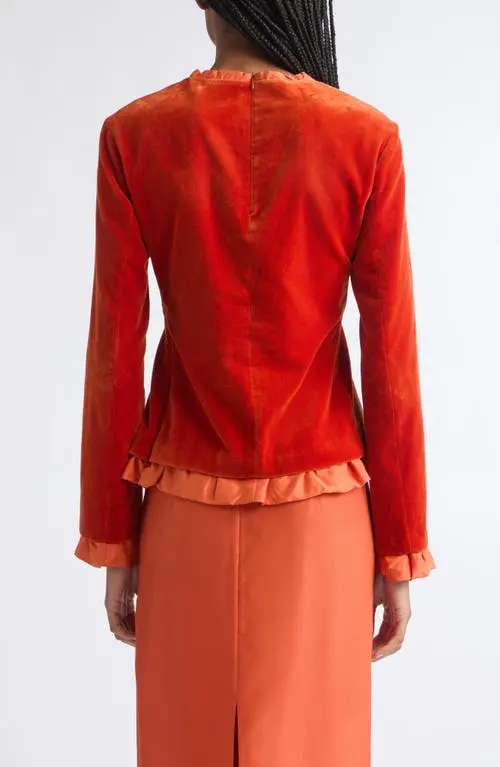 COLLEEN ALLEN Velvet Crewneck Shirt