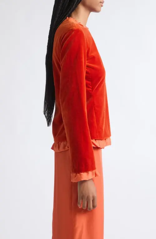COLLEEN ALLEN Velvet Crewneck Shirt