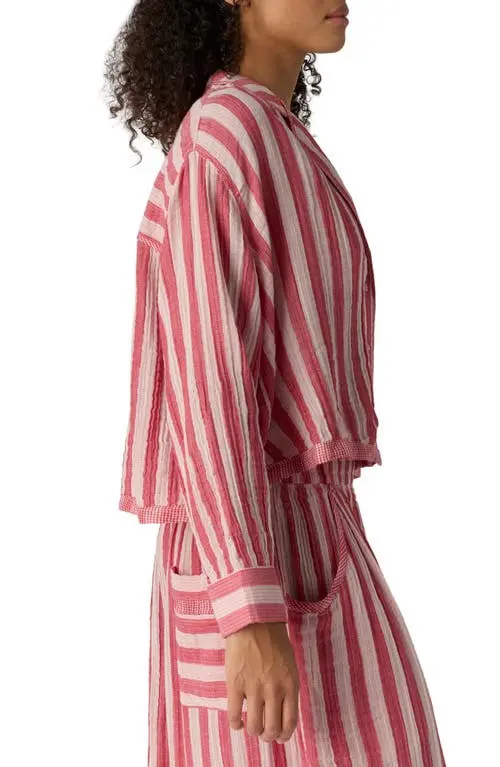 Free People Intimately Fp One And Done Pajama Shirt - Red Combo