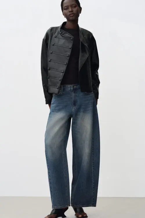 H&M Coated Button-detail Jacket