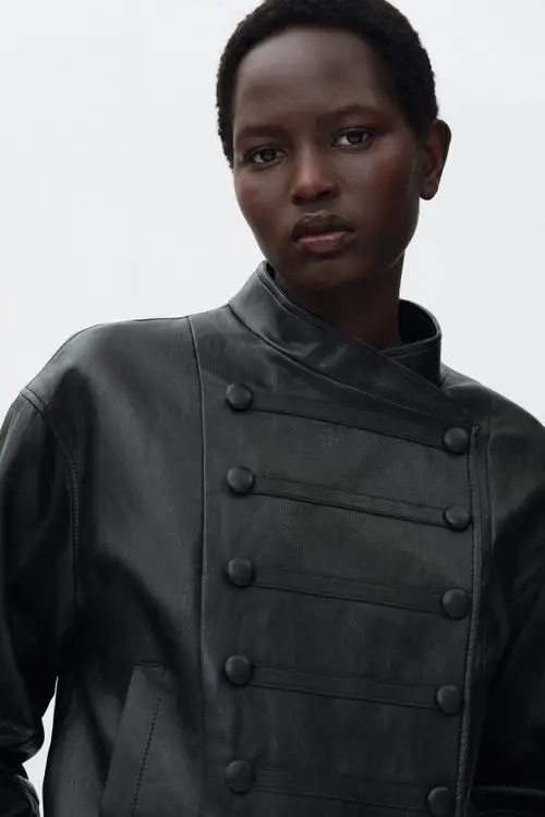 H&M Coated Button-detail Jacket
