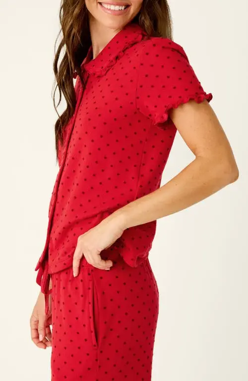 PJ Salvage Polka Dot Pajama Top
