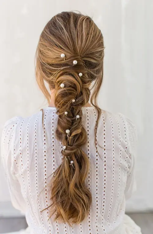 Brides & Hairpins Iva Pin Set Of 5 In Silver