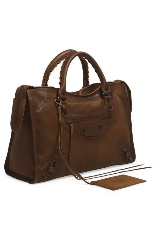 Balenciaga Medium Le City Leather Bag - 2247 Caramel