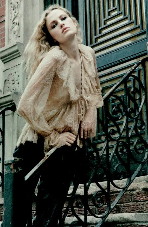 Mango Lace Ruffle Long Sleeve Shirt