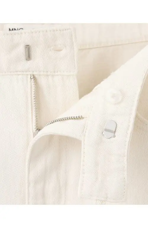 Mango Wide Leg Cotton & Linen Jeans