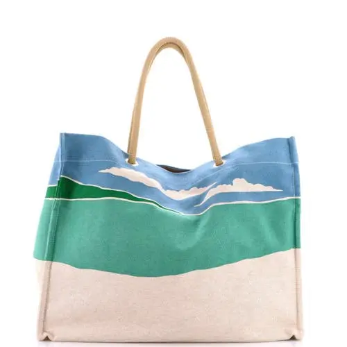 Hermès Beach Bag Printed Canvas