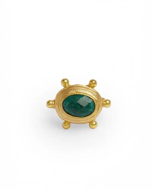 OTTOMAN HANDS Zand Cocktail Ring - Emerald