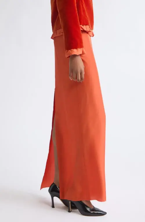 COLLEEN ALLEN Silk Habotai Maxi Slip Skirt