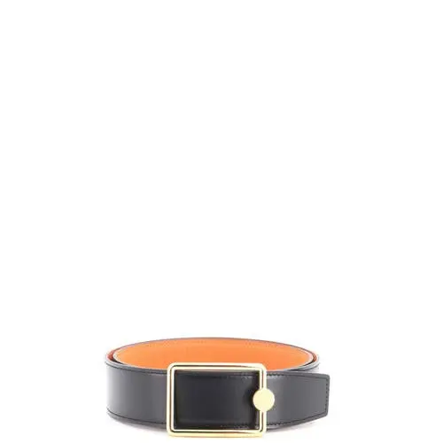 Hermès Oscar Reversible Belt Leather Wide - Black