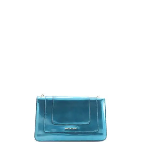 BVLGARI Serpenti Forever Shoulder Bag Metallic Leather Small