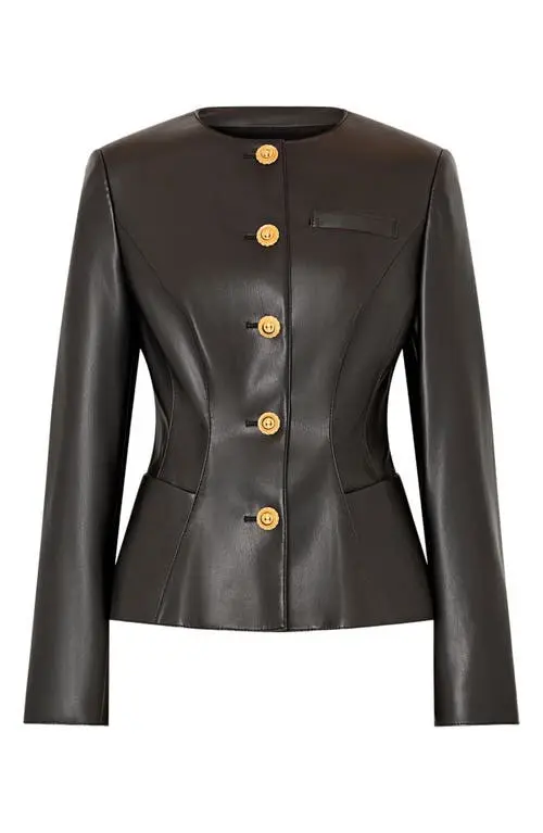 MILLY Wells Faux Leather Jacket