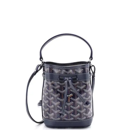 Goyard Petit Flot Bucket Bag Coated Canvas Mini - Blue