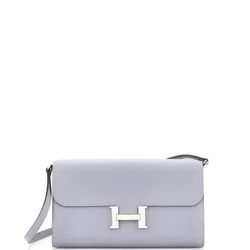 Hermès Constance To Go Wallet Evercolor - Blue
