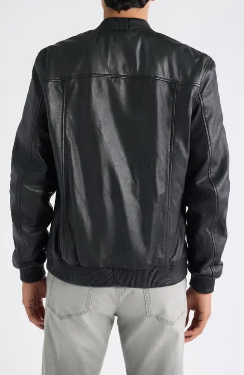 Mauritius Glashy Leather Bomber Jacket