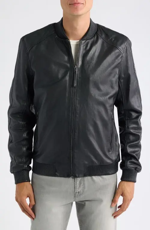 Mauritius Glashy Leather Bomber Jacket