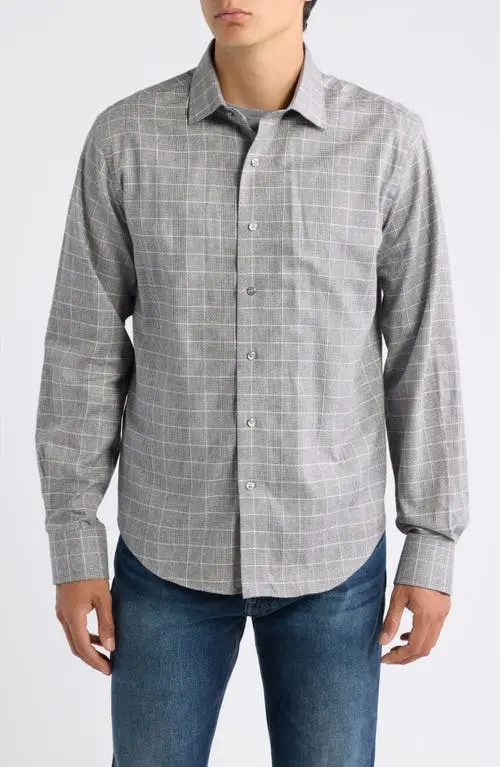 Lorenzo Uomo Trim Fit Plaid Check Dress Shirt
