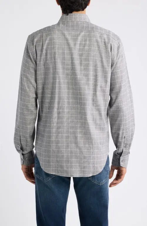 Lorenzo Uomo Trim Fit Plaid Check Dress Shirt