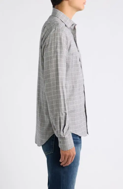 Lorenzo Uomo Trim Fit Plaid Check Dress Shirt